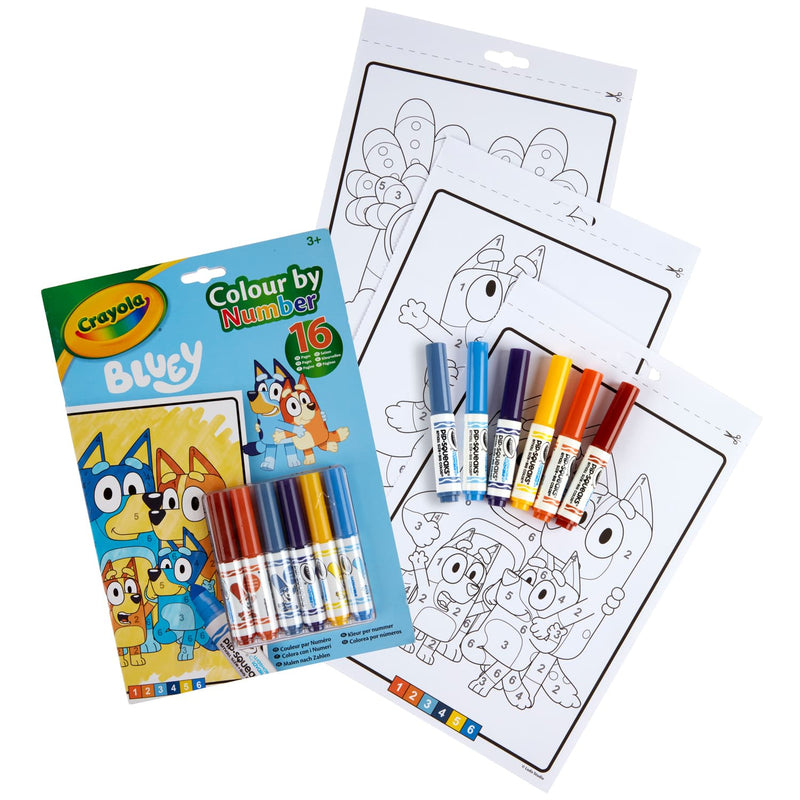 Crayola Colour By Numbers Colouring Book Bluey | Totally Toys Ireland